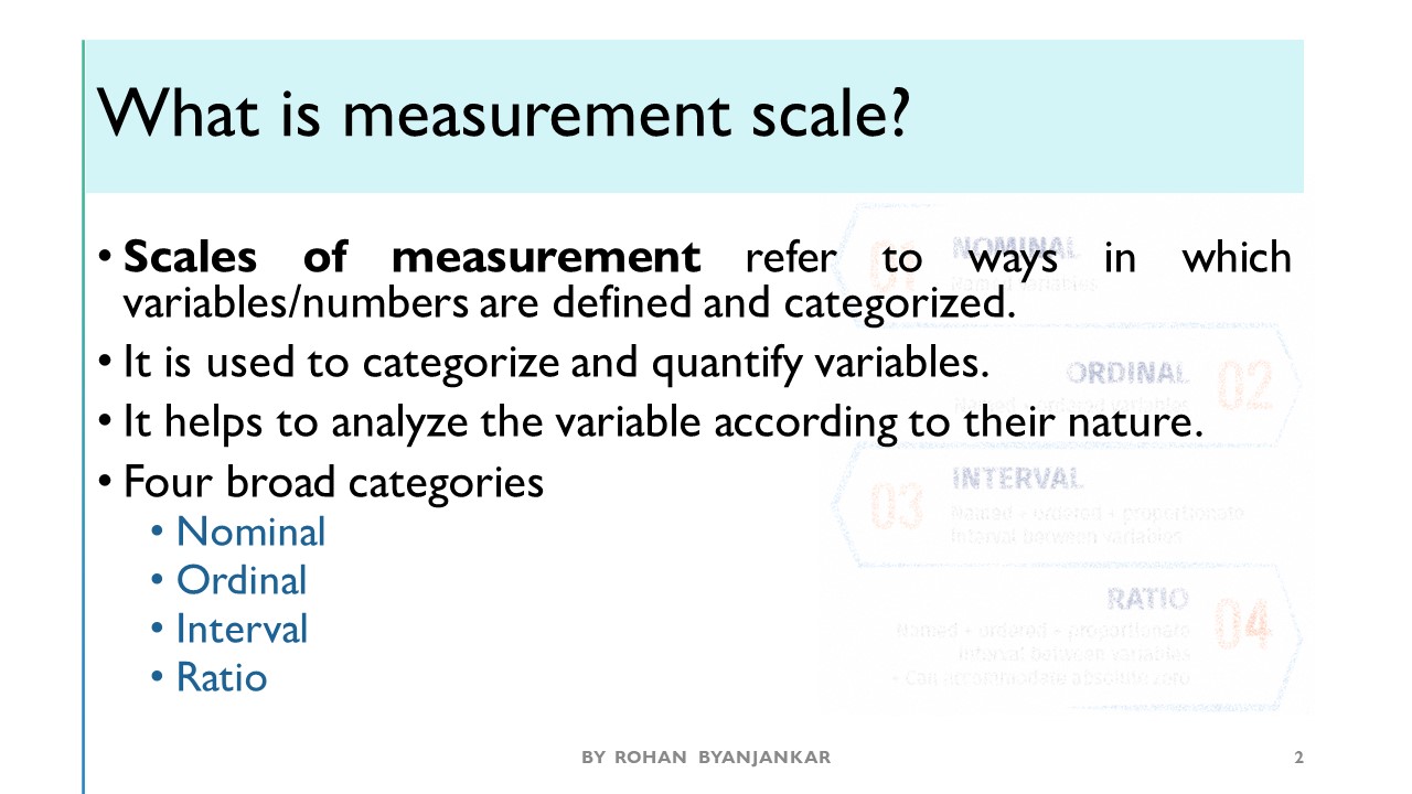 Measurement scale in research
