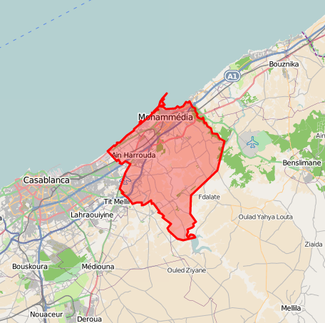 Préfecture de Mohammédia - Maroc Maps