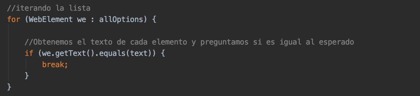 [Selenium WebDriver] Java - Iterar una lista de elementos