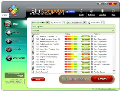 Tecnología habitual: Limpiar equipos nuevos con SlimComputer