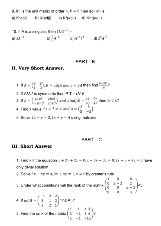12th Maths Assignment Answers TN SCERT