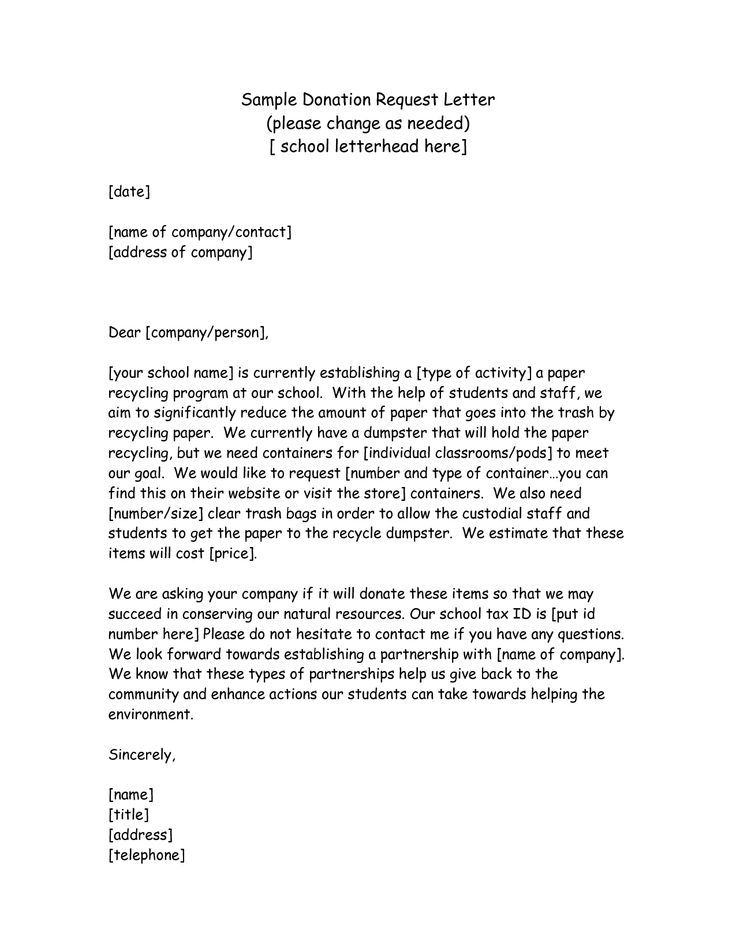 School Sponsorship Letter Template ~ Resume Letter School Sponsorship Letter Template ~ Resume Letter