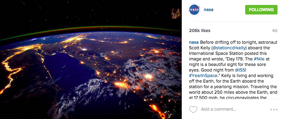 Mr. Gantt's Earth Science Lab Blog: @NASA's Beautiful Pictures on Instagram