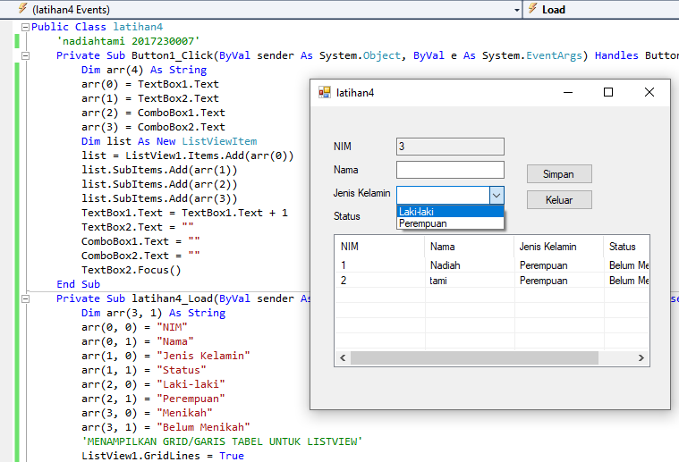 Latihan dan Kasus Array Multidimensi pada VB.NET