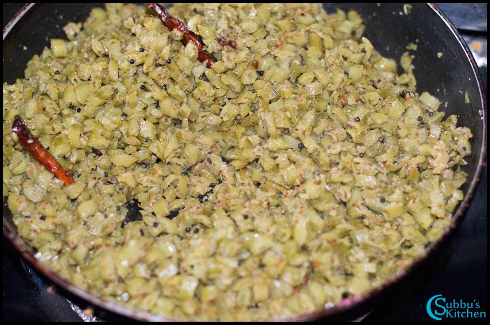 Kothavarangai Thoran | Cluster Beans Poriyal - Subbus Kitchen