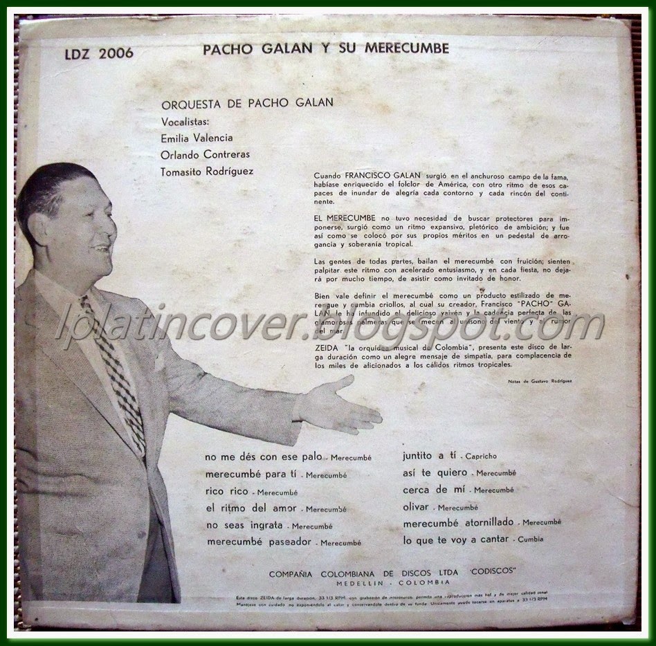 "La Casa De La Carátula Latina": Pacho Galán Y Su Merecumbé