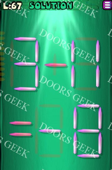 Matches Puzzle [Episode 11] Level 67 Solution ~ Doors Geek