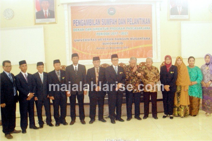 Pengambilan Sumpah dan Pelantikan Dekan dan Direktur Program Pasca Sarjana Periode 2017-2021 ...
