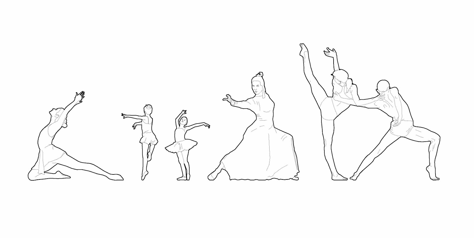 ARCHITECTURAL BLOCKS - custom cad blocks for autocad: People dancing