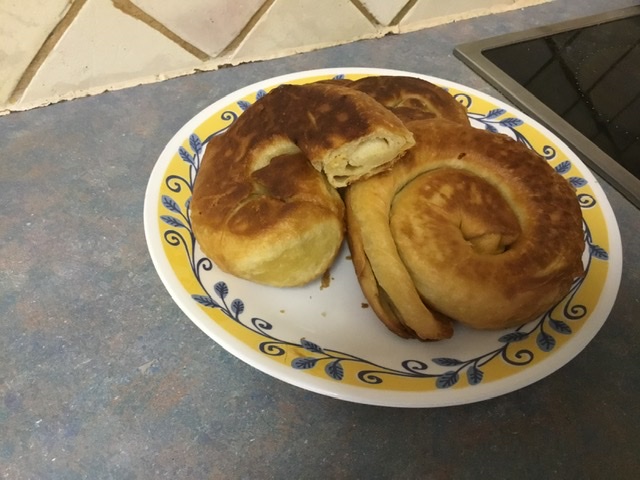 Fay's Homemade Recipes: Fried Tiganopsomo bread with feta cheese