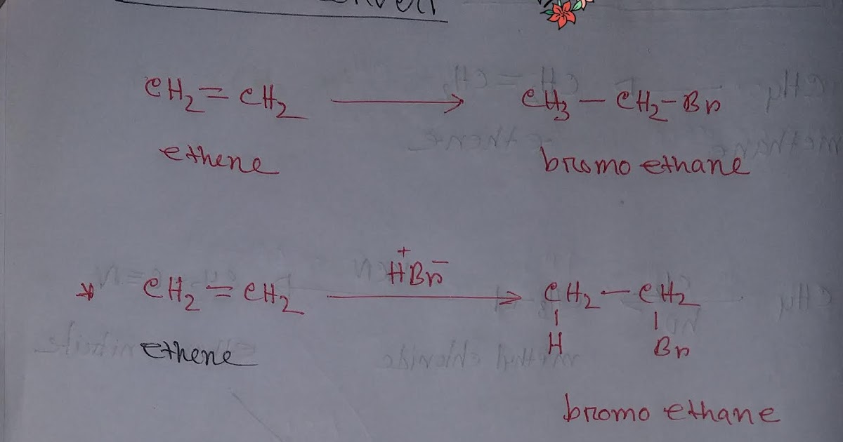 How to convert ethene to bromo ethane and bromo ethane to ethene