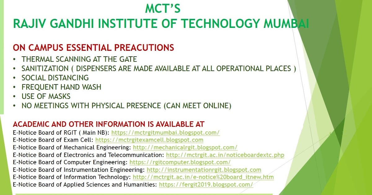 Computer Engineering MCT'S RGIT - MUMBAI: On Campus Essential ...