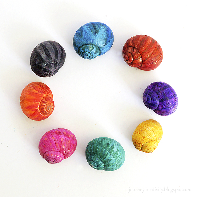 Colorful snail shells - Journey into Creativity