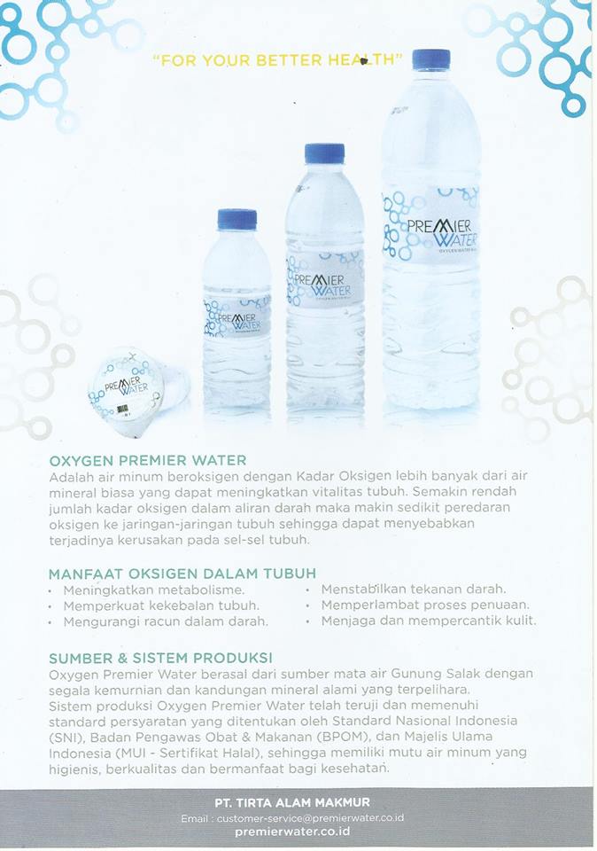 PREMIER WATER: Penawaran Distributor / Agen / Retail