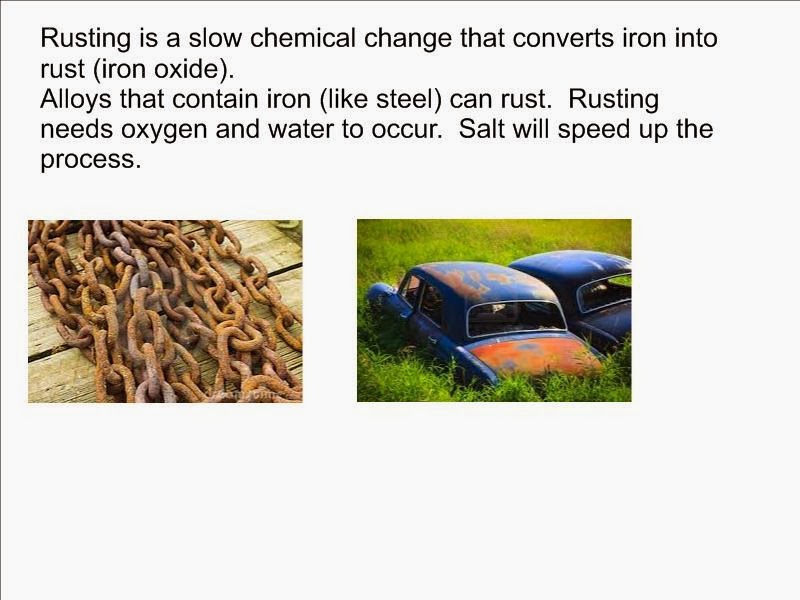 Gr 9 science: Combustion and Corrosion