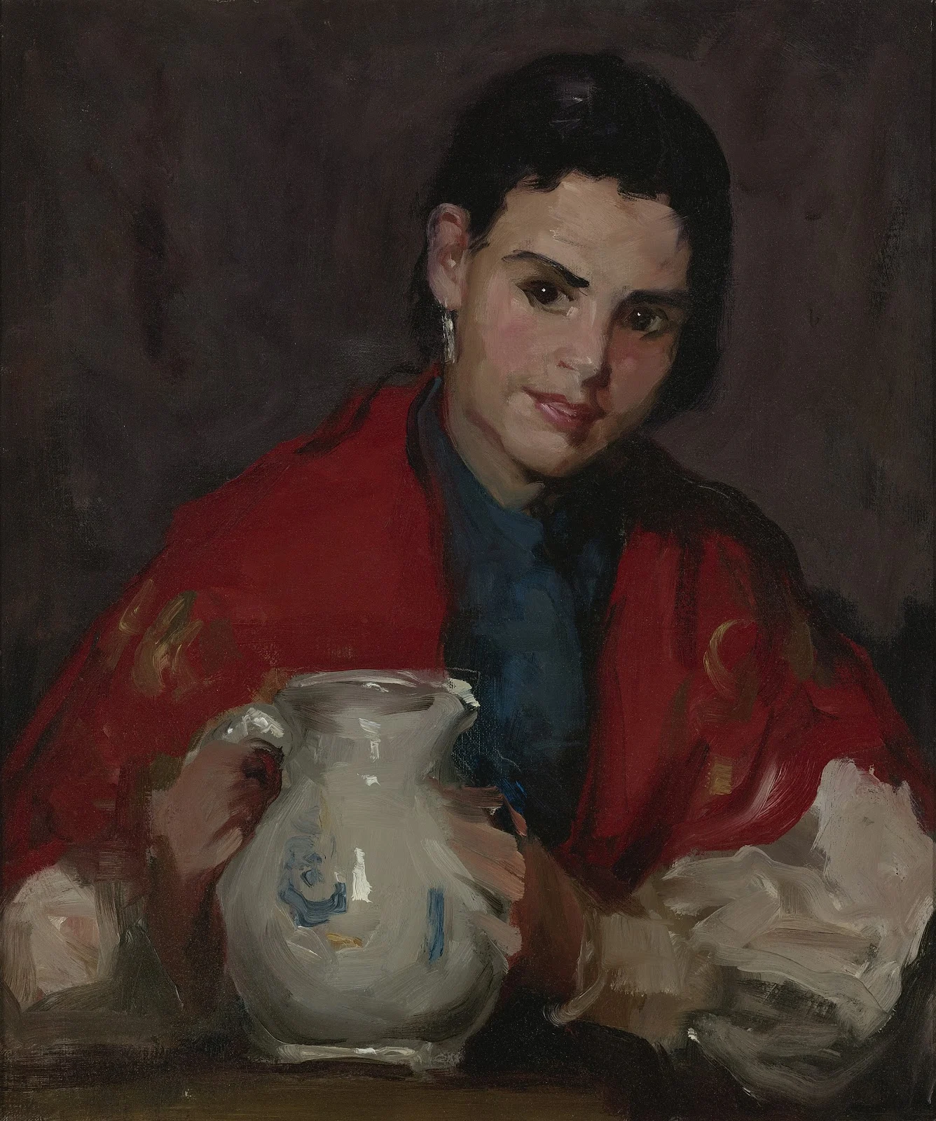 Robert Henri | Edna Smith in a Japanese Wrap, 1915 | Fine Art Masters