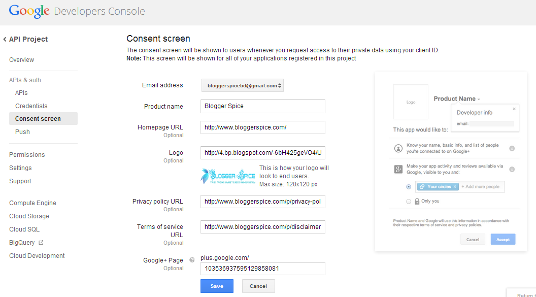 How To Connect Google+ Page To Google API Console for monitoring your ...