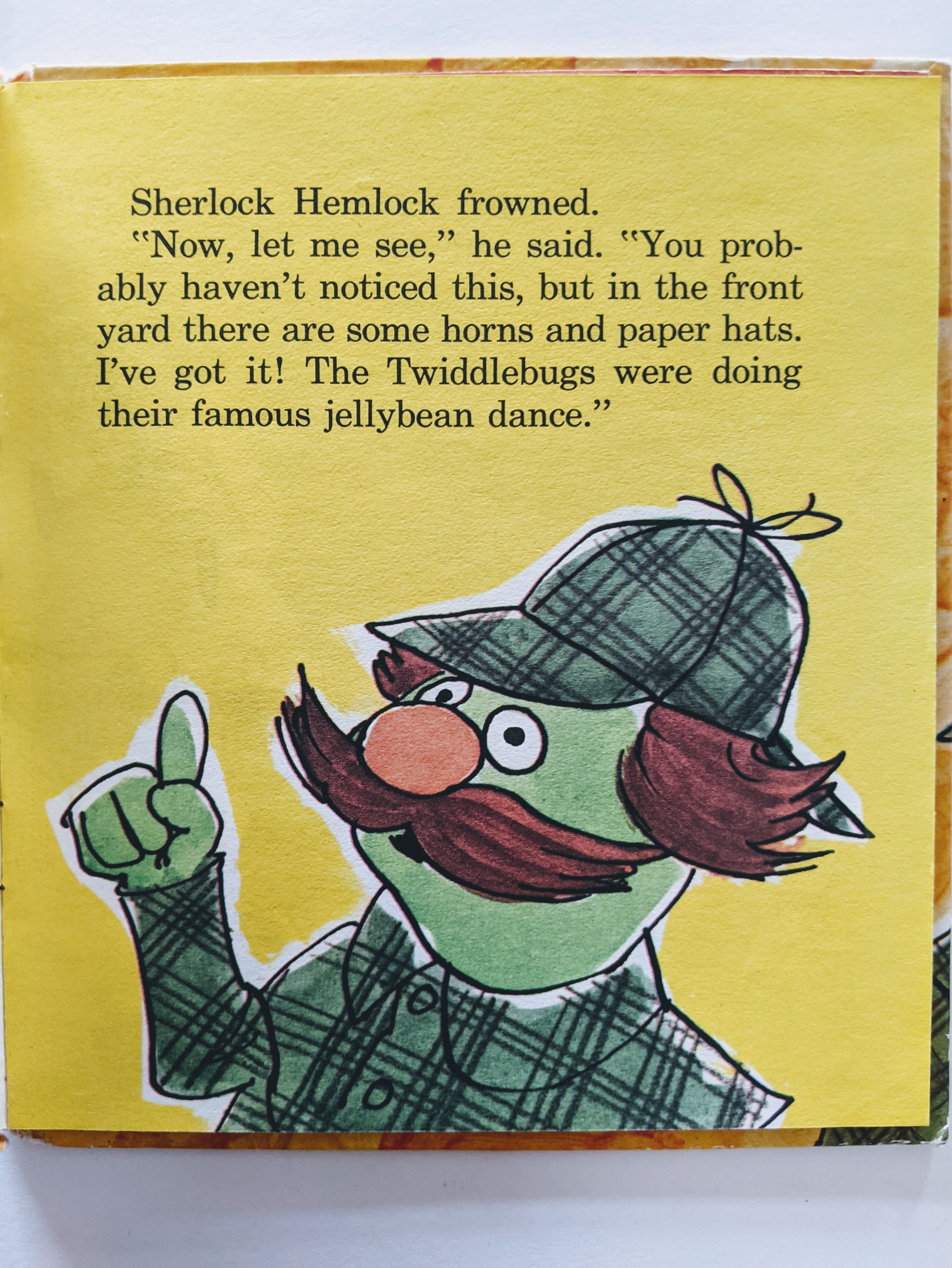 Sherlock Hemlock & Great Twiddlebug Mystery Retro Book Illustration ...