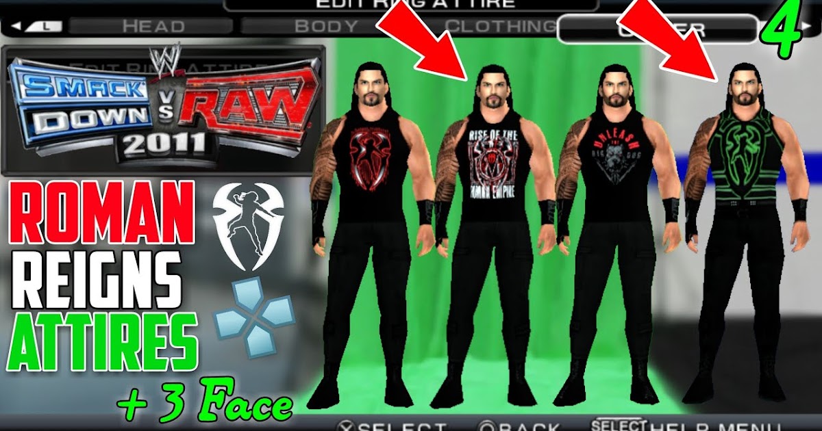 Roman Reigns Attires Collection 2 | New Textures for wwe svr 2011/ 2k18 ...