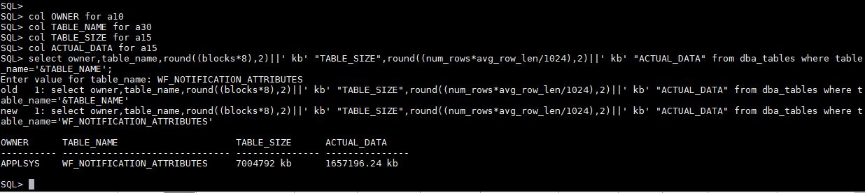 Davis Apps DBA: Re-Organizing Fragmented Table in Oracle