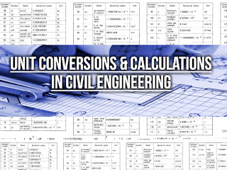 Unit conversions and Calculations in Civil engineering