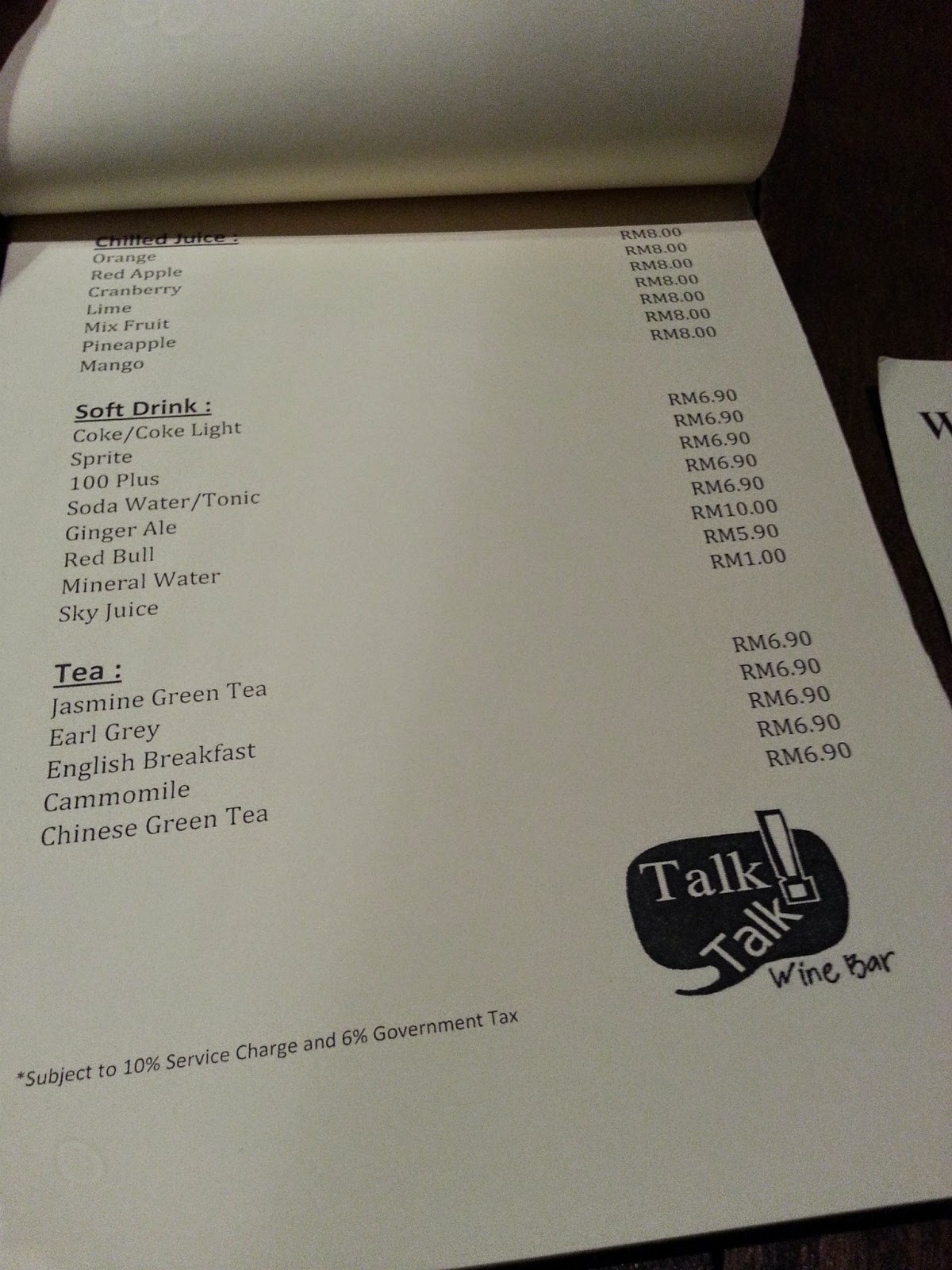 It's About Food!!: Talk Talk Wine Bar and Lounge @ Pekaka
