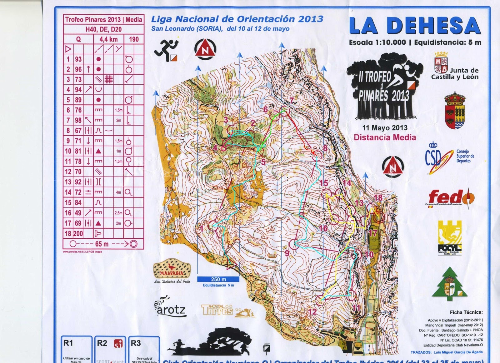 MAPAS: TRACK DE LA MEDIA, SPRINT Y LARGA. SORIA 11 Y 12 DE MAYO 2013
