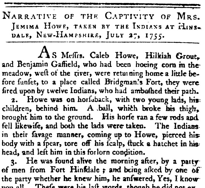 Family Tree Knots: Just When Did Caleb Howe Die? June or July 1755?