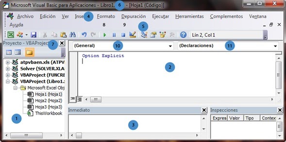Excel y VBA: 1. ENTORNO DE DESARROLLO VBA (IDE)