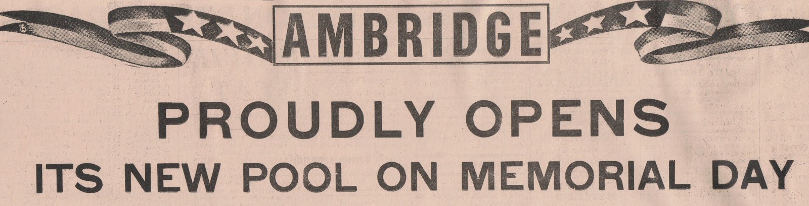 Ambridge Memories: The opening of the Ambridge Borough Pool
