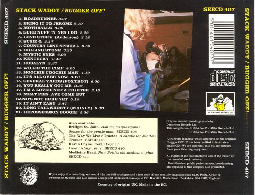 ZEPPELIN ROCK: Stack Waddy ‎- Bugger Off! (1972): Crítica y disco completo