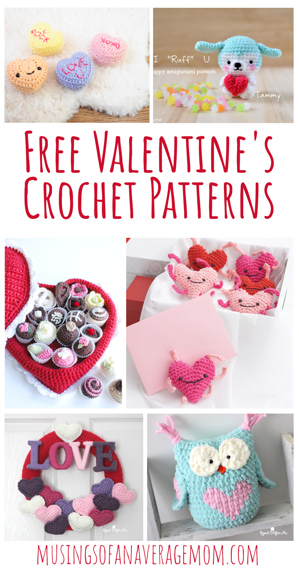 Musings of an Average Mom: Free Valentine's Crochet Patterns