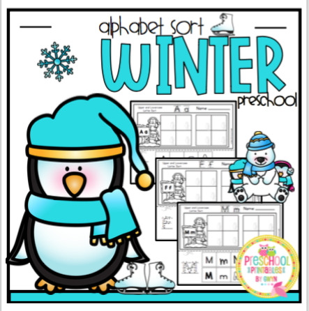 Winter Alphabet Sort "No Prep" ~ Preschool Printables