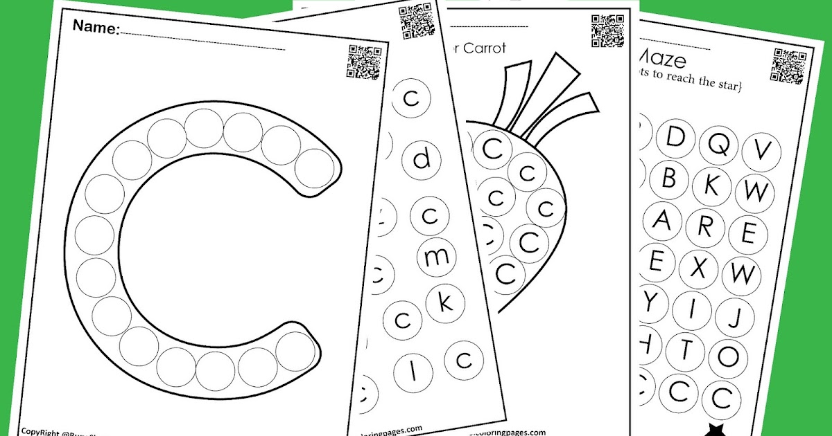 Letter C 10 Free Dot Markers Coloring Pages letter-c-10-free-dot-markers-coloring-pages
