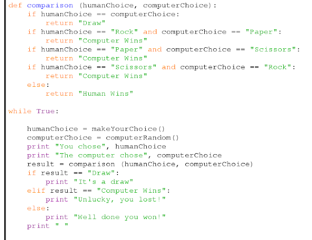 Trevor Appleton: Basic Python - Rock Paper Scissors