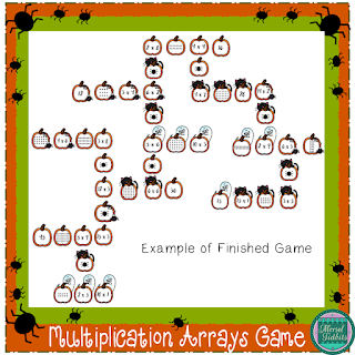 Morsel Tidbits: Pumpkin Patch Match: Multiplication with Arrays Center Game