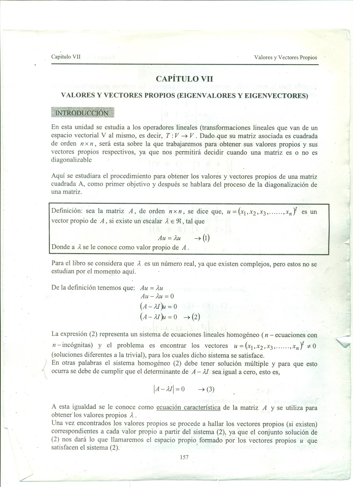 Matemáticas: Algebra lineal