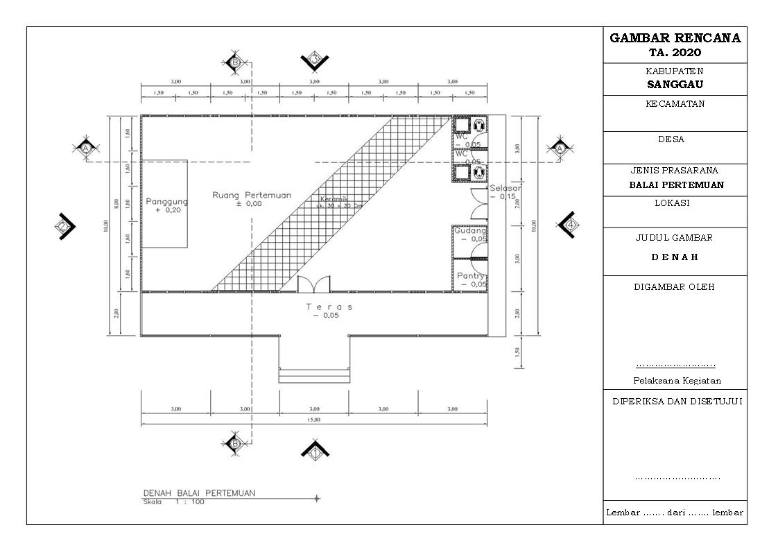 Infrastruktur Perdesaan: Desain dan RAB Pembangunan Balai Pertemuan ...
