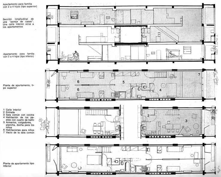 Gijón Arquitectura Blog: Unité d'Habitation de Marsella (1946-1952 ...