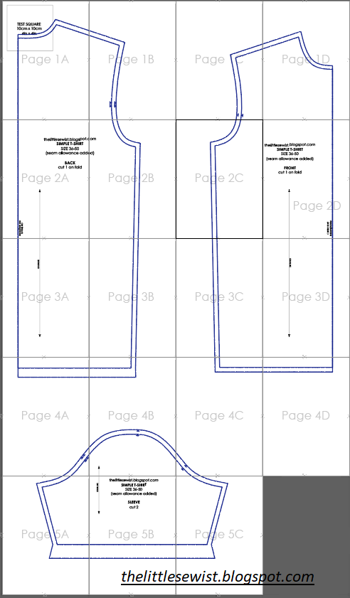 The Little Sewist: Free sewing pattern: Simple T-shirt