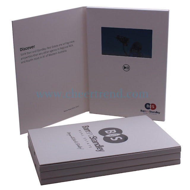video brochure card & video greeting card: 4.3 inch lcd video in print ...