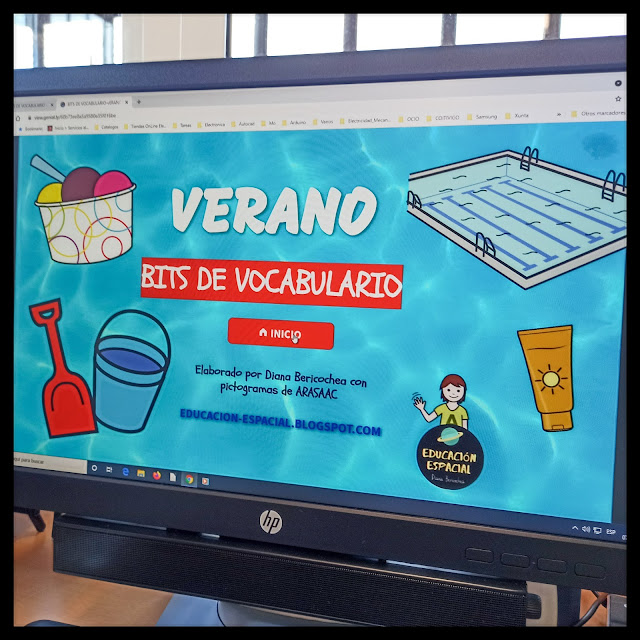 Genially y PDF: Vocabulario del VERANO