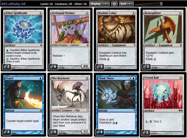 Magic the Gathering Adventures: [Modern] Mirrodin Block: Affinity and ...