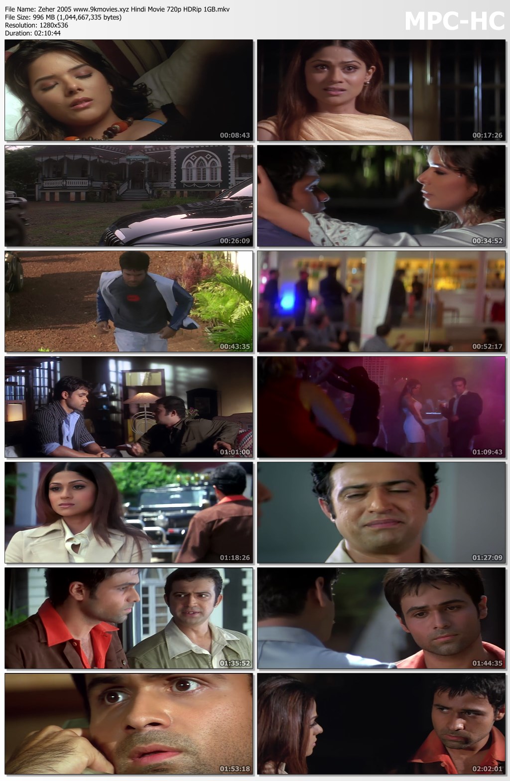 Racasta Movies: Zeher 2005 Hindi Movie 720p HDRip 1GB