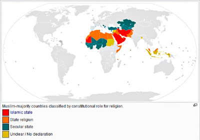 List of Islamic Countries based on Secularism.