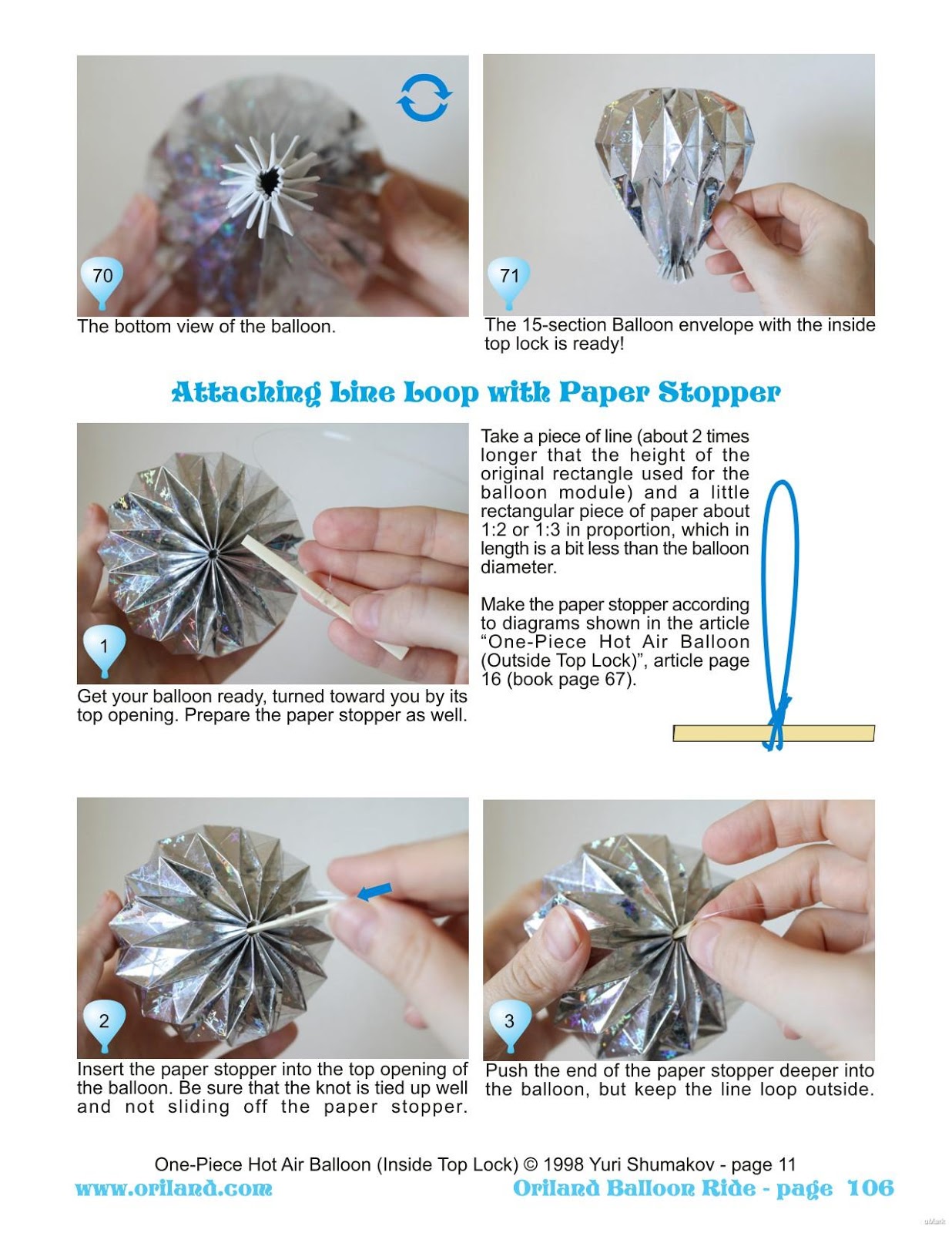 Oriland Balloon Ride - Ruby Book Origami