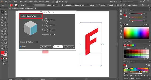 Flip Text Effect in Adobe Illustrator - Adobe Tutorial