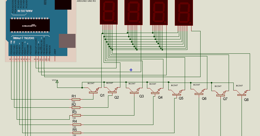 Seven Segment 4 Digit dengan Arduino