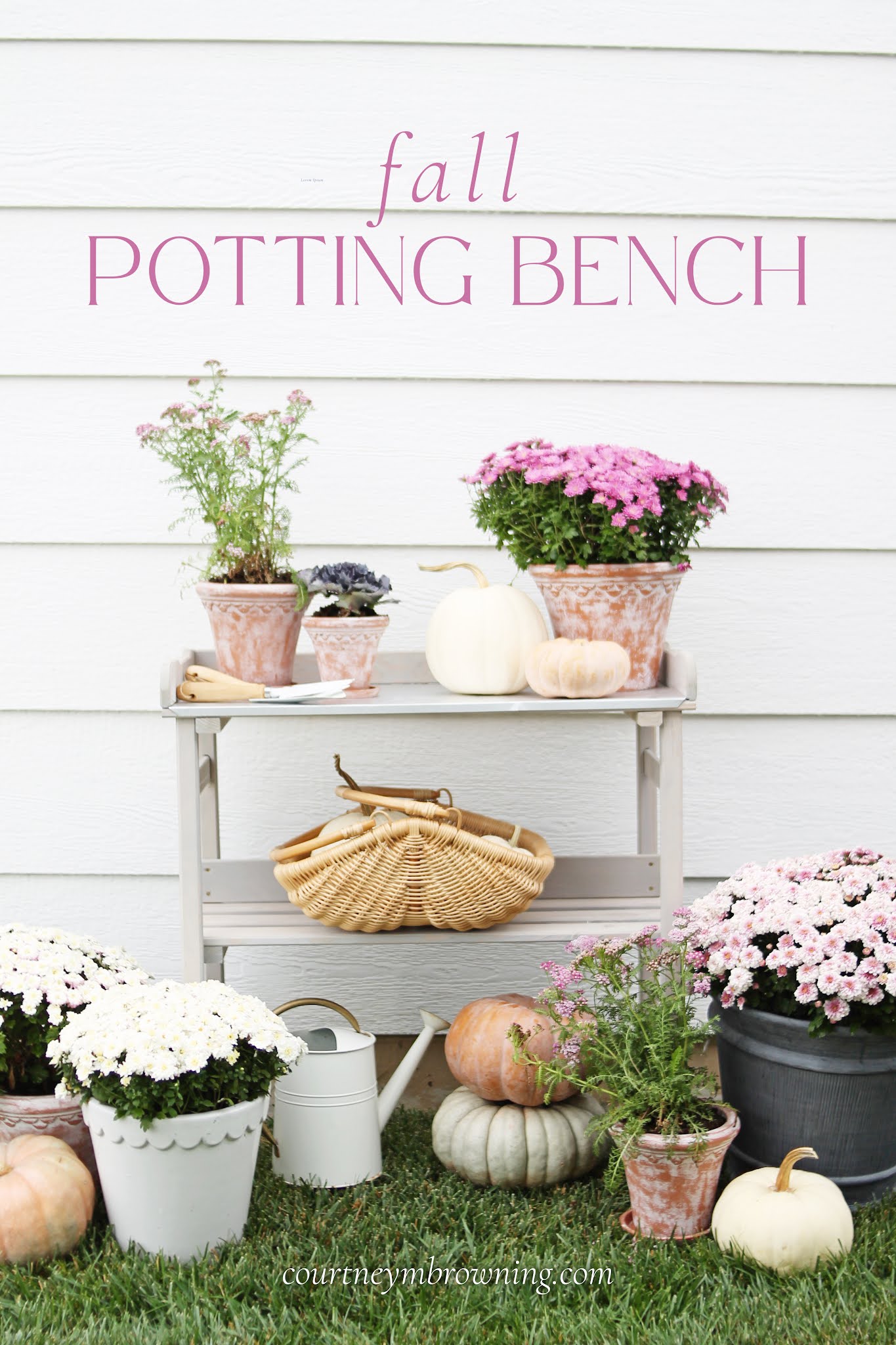 Outdoor Fall Decorating: The Potting Bench - Courtney M. Browning