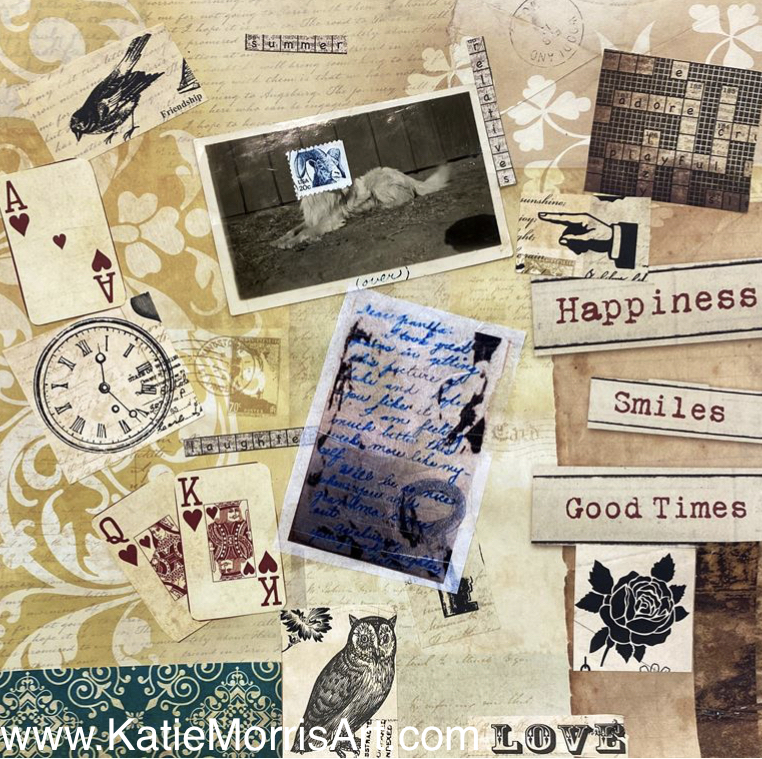 Katie Morris Art: Mixed Media & Digital Postage Stamp Artwork
